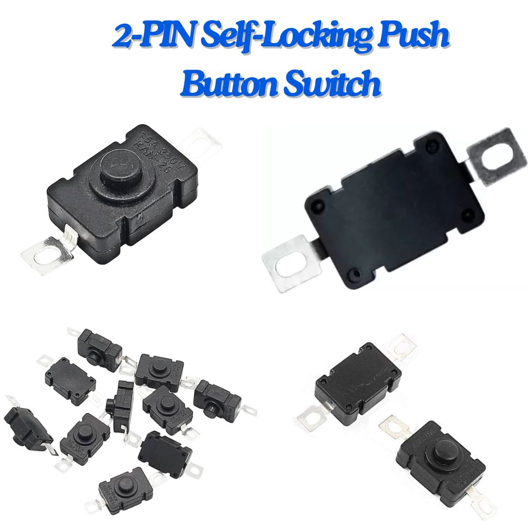Buy Self-Locking Push Button Switch, 250V 1.5A | Makerbazar