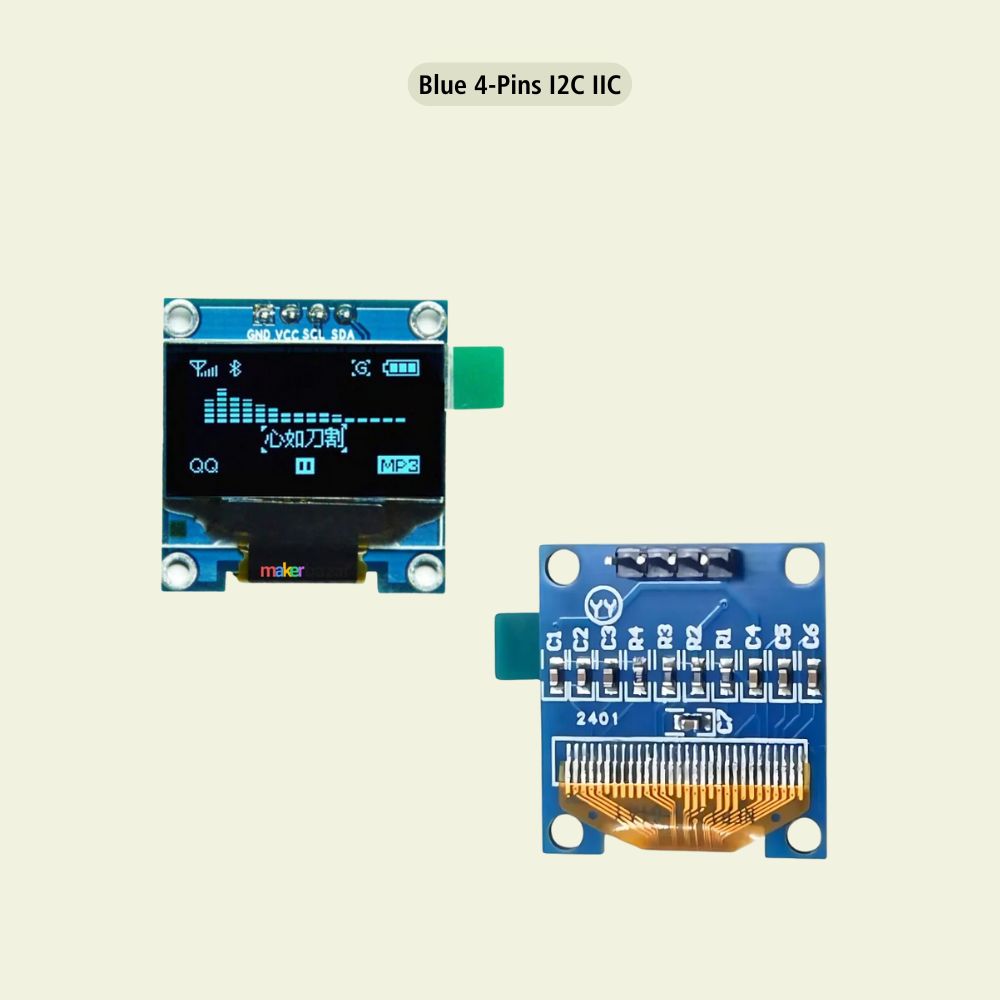 Buy 0.96" 128x64 OLED Display Module – Blue/Yellow/White – 4/7 Pin ...