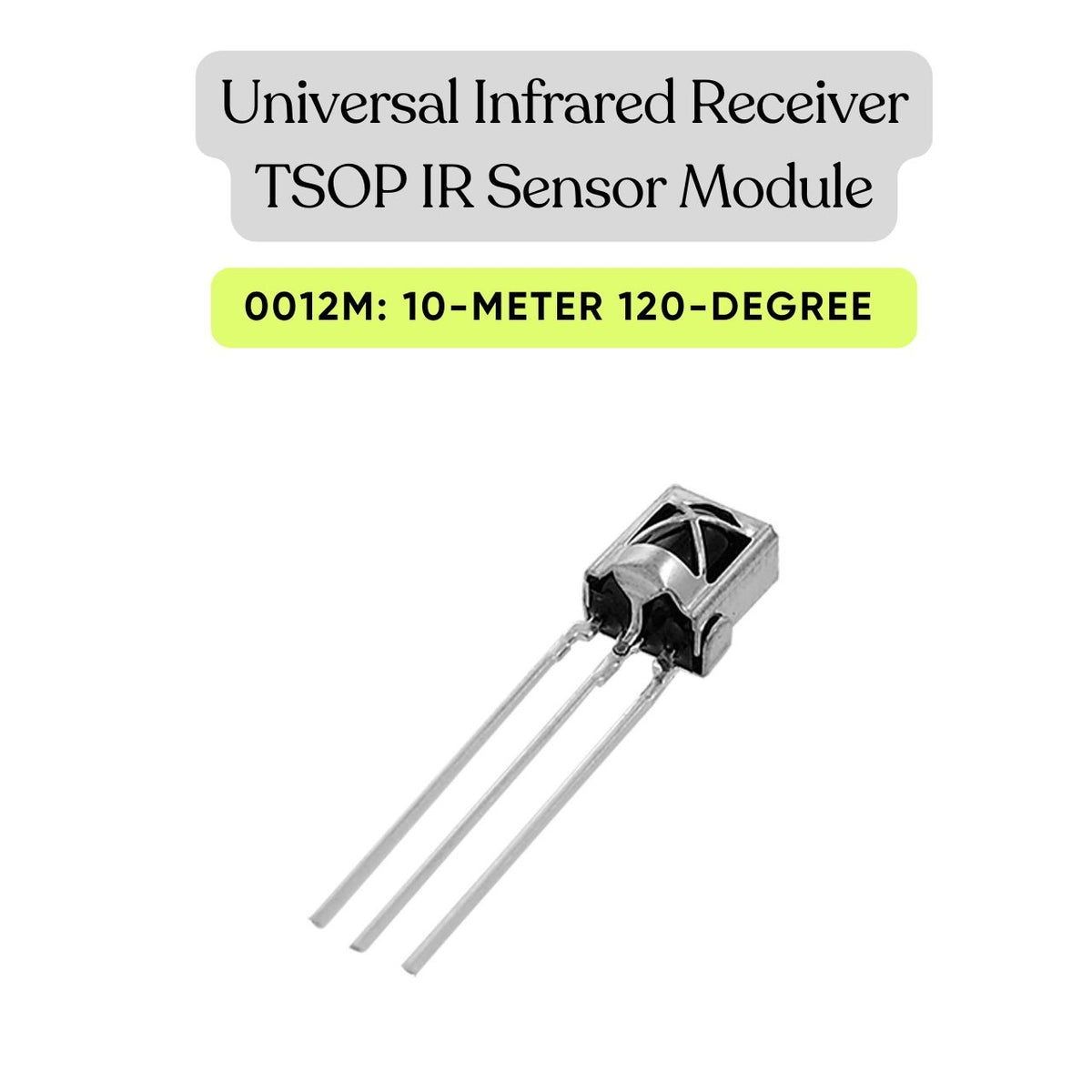 Buy Flat Head Infrared Receiver Diode – 3-Pin 38kHz Sensor for DIY ...