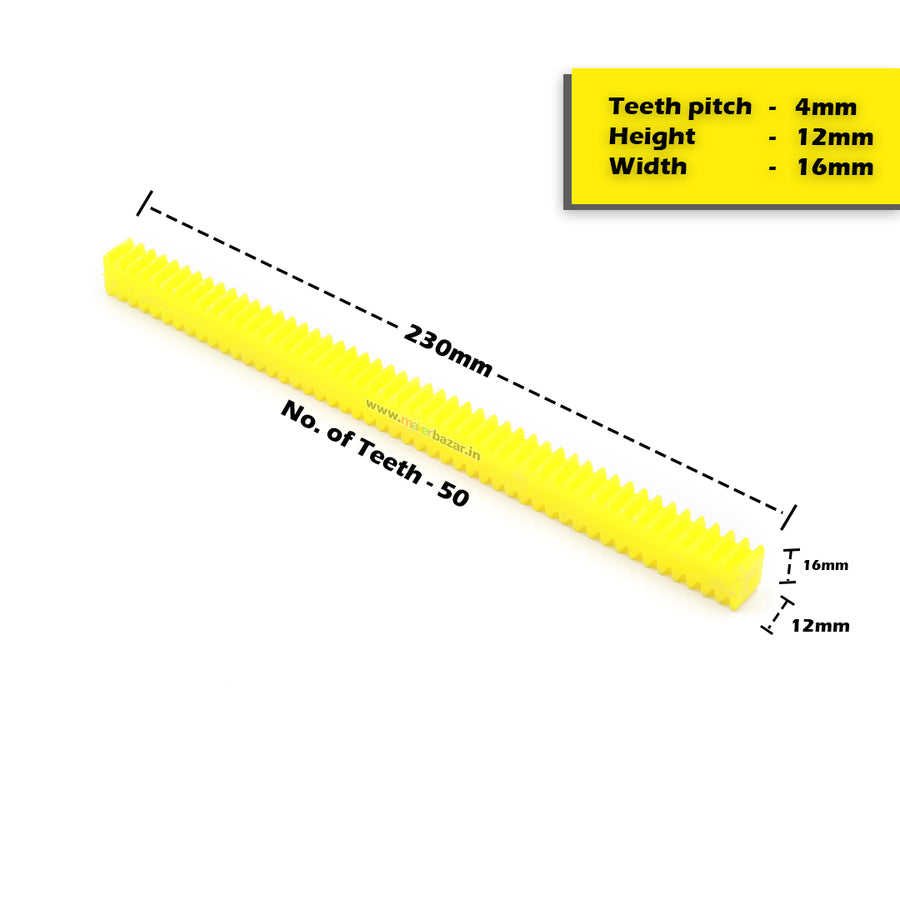 Dual-Sided Plastic Linear Rack Gear Strip