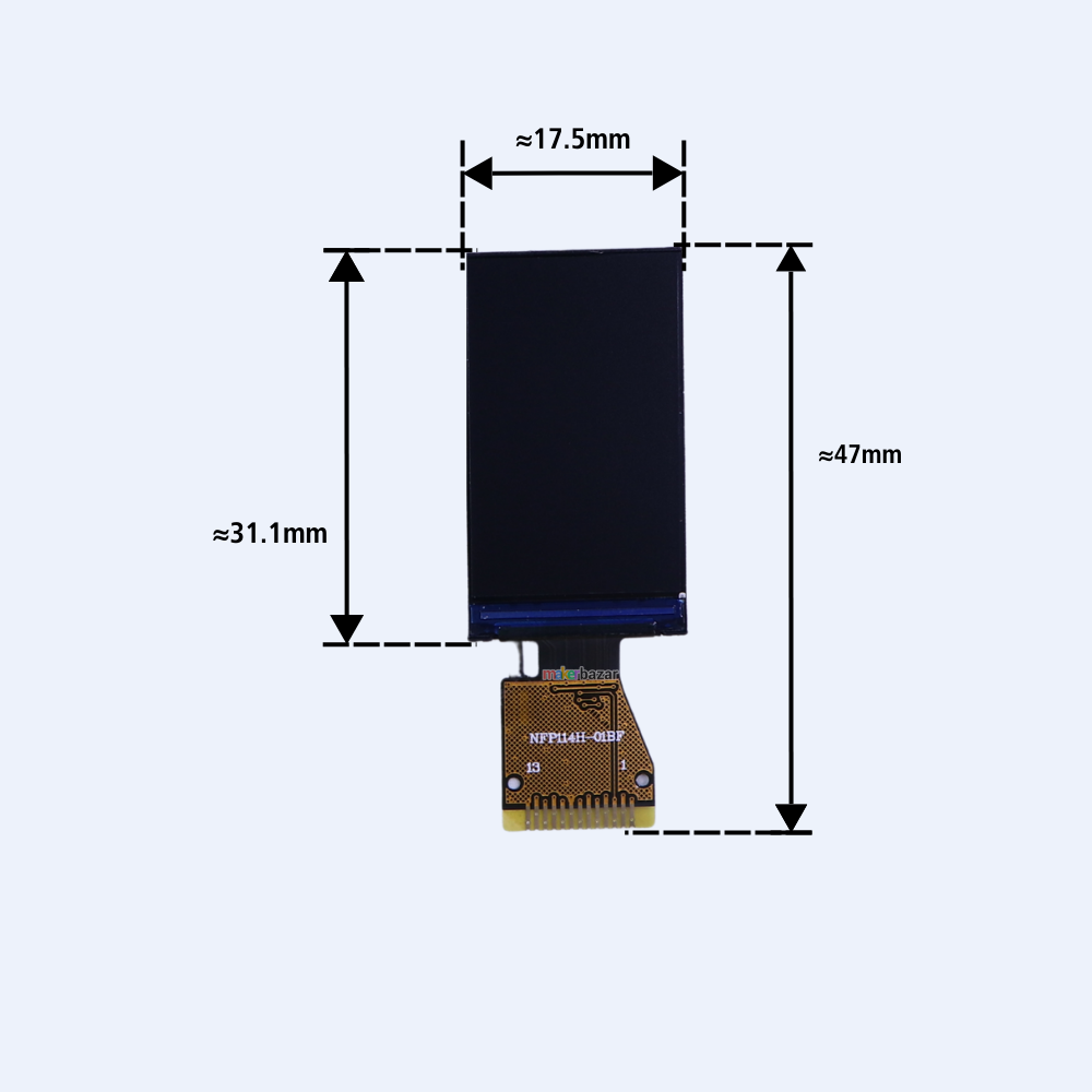 1.14 Inch IPS TFT LCD Display 135×240 SPI ST7789V3