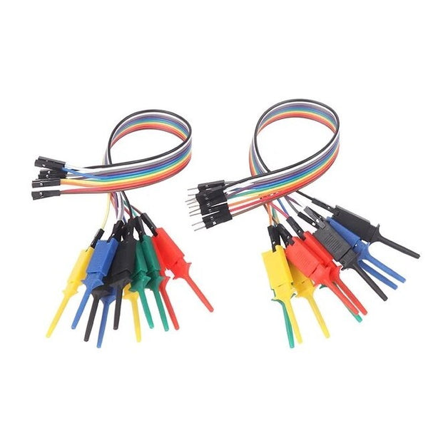 10Pins Dupont to Test Hook Clip Logic Analyzer Test Folder for USB Sal