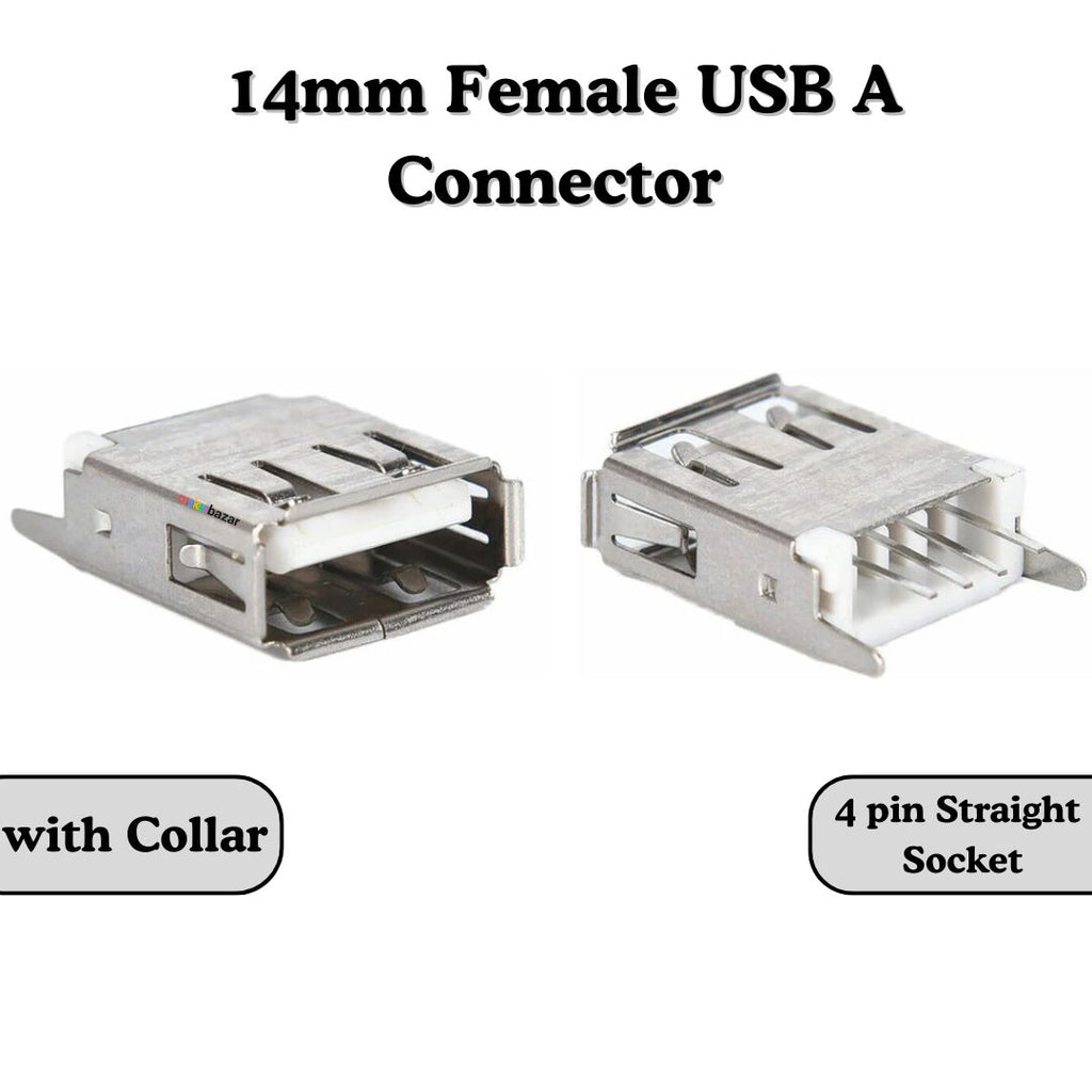 Buy Female USB A Connector 4 Pin Socket for DIY | Makerbazar