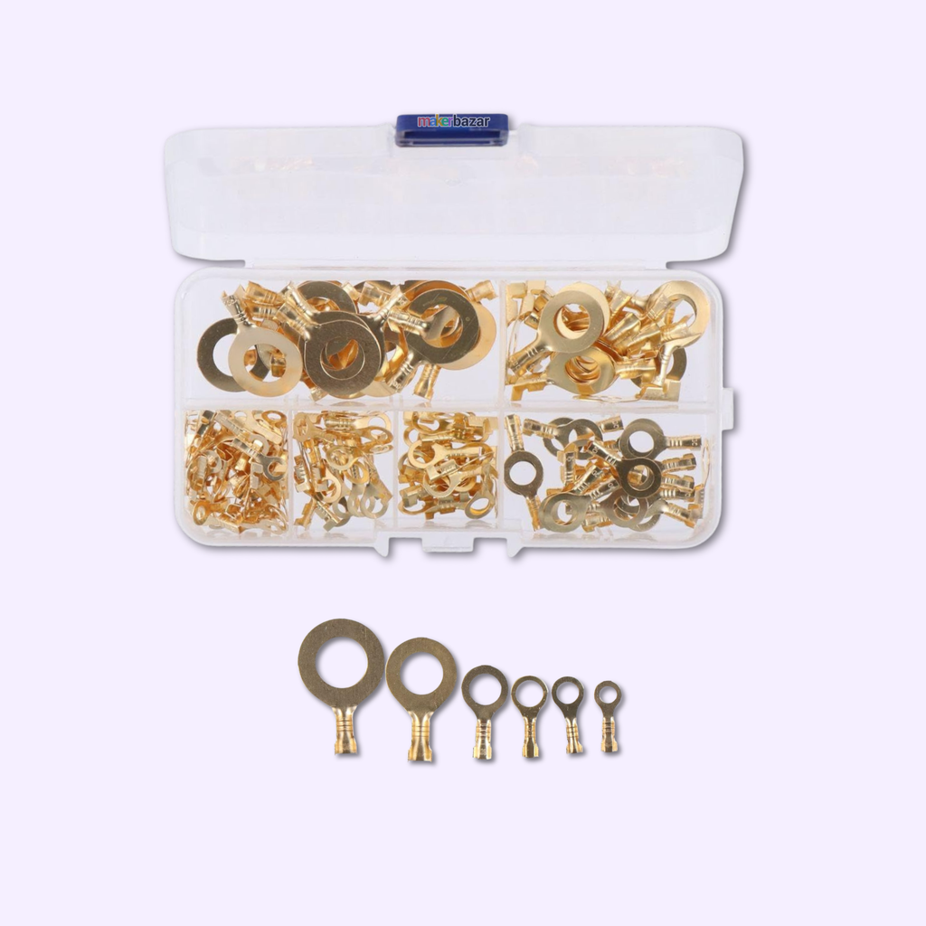 150Pcs O-Type Ring Terminal Assortment Kit Crimp Connectors