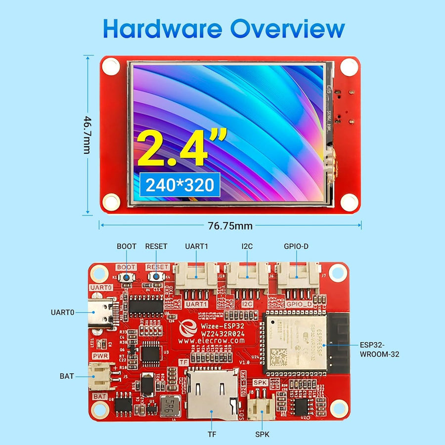 2.4inch ESP32 HMI Display 320x240 SPI TFT LCD Touch Screen