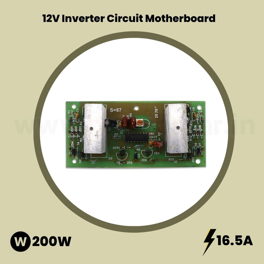 DC to AC Inverter Circuit Motherboard - 200W, 12V DC to 220V AC