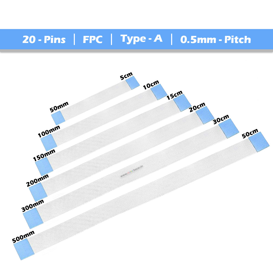 [Type-A] 0.5mm-Pitch FPC Straight Ribbon Flexible Flat Cable