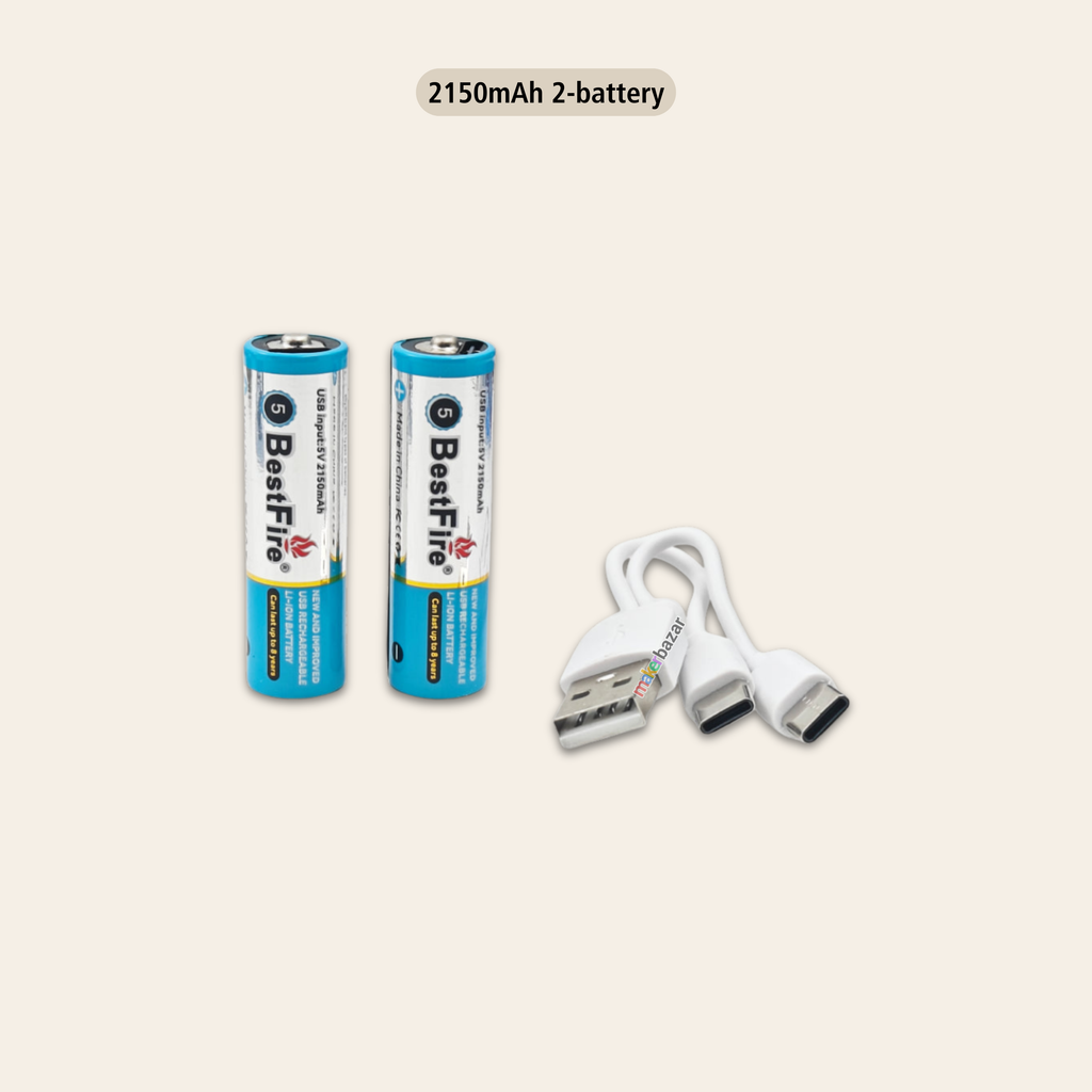 USB Type-C Rechargeable AA & AAA Li-ion Batteries 1.5V