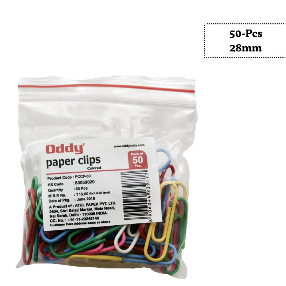 Buy Multi-colored Coated Paper Clips for document |Makerbazar