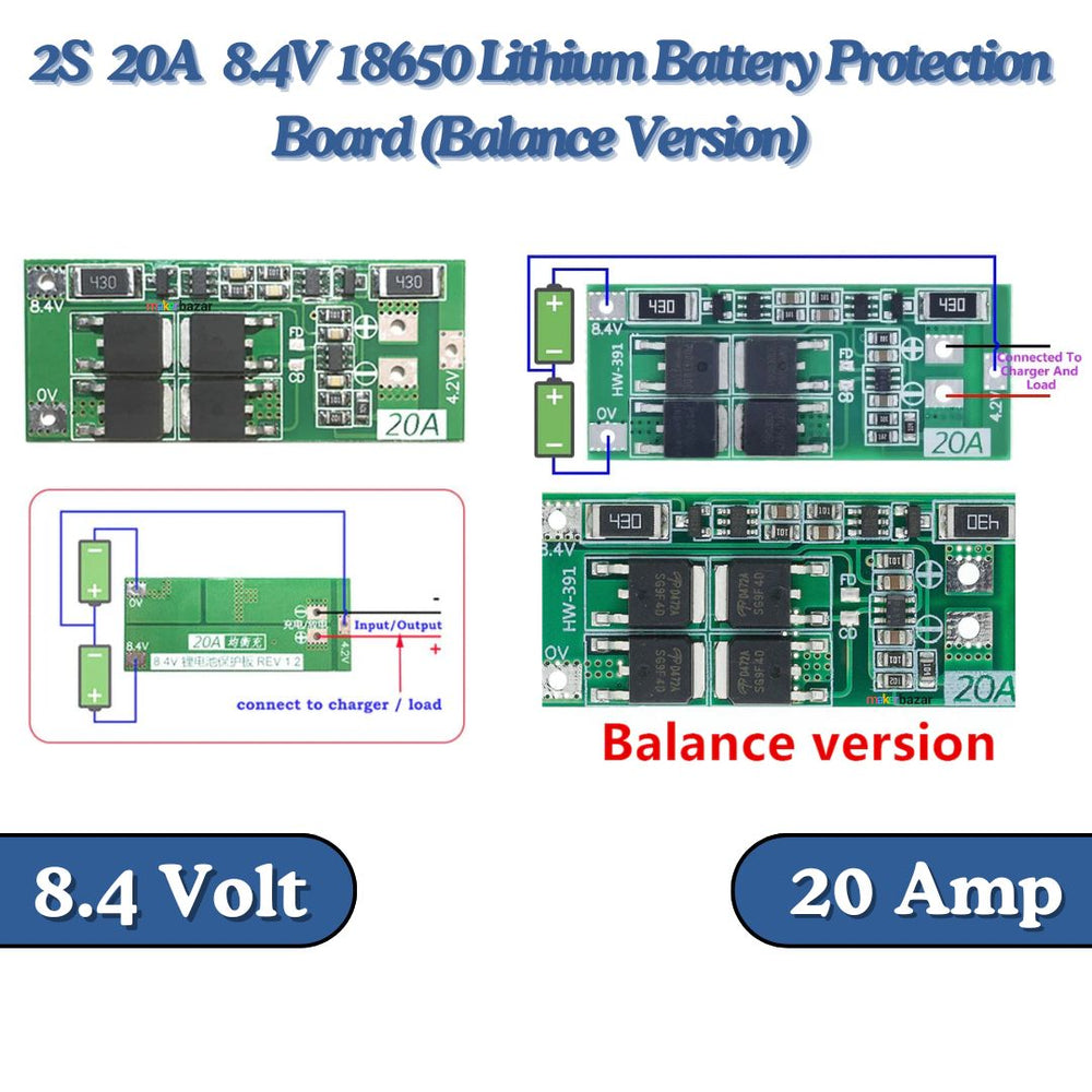 Buy 18650 Battery BMS Board with Safety Features | Makerbazar