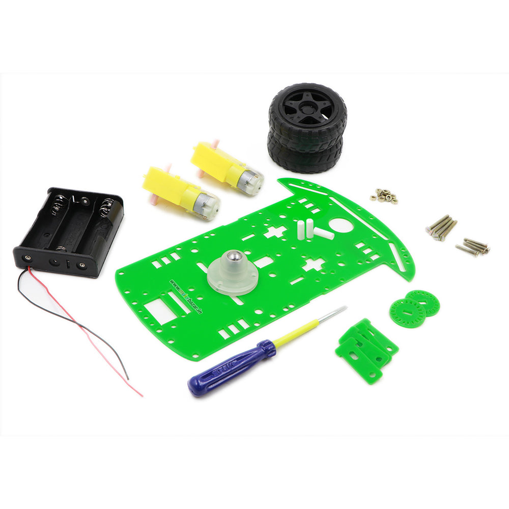 [Coloured] 2WD Smart Robotic Car Two Wheel Drive Kit with Acrylic Chas