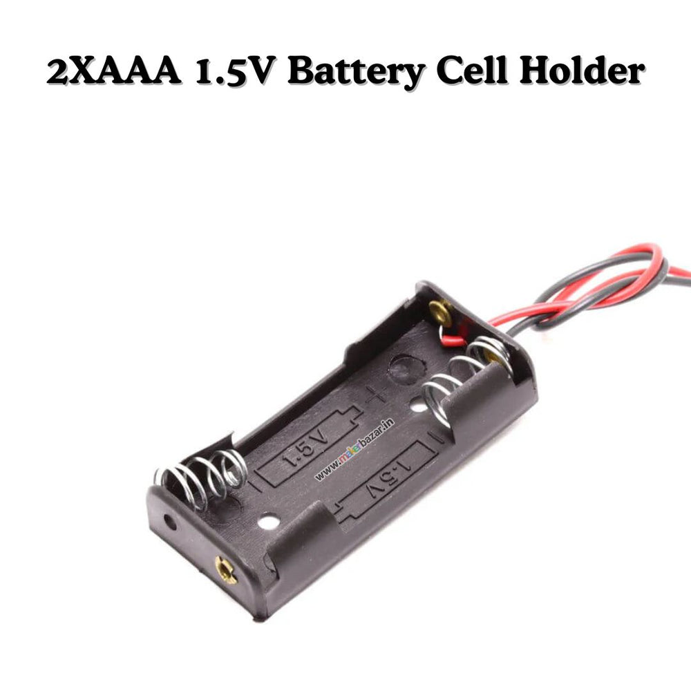 Buy AAA Battery Cell Holder with Wire | Makerbazar