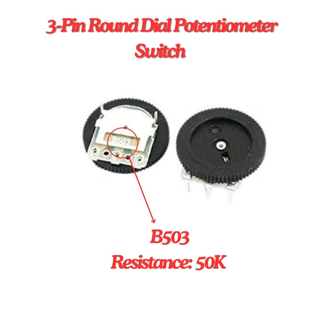 Buy 10K/50K Rotary Volume Control Switch | Makerbazar