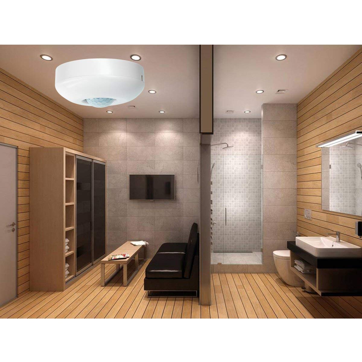 220VAC 360 Degree Ceiling Mounted PIR Motion Sensor With Adjustable Li