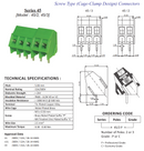 45-Degree Screw Terminal Block 3 Pin Connector TBC 5mm Pitch