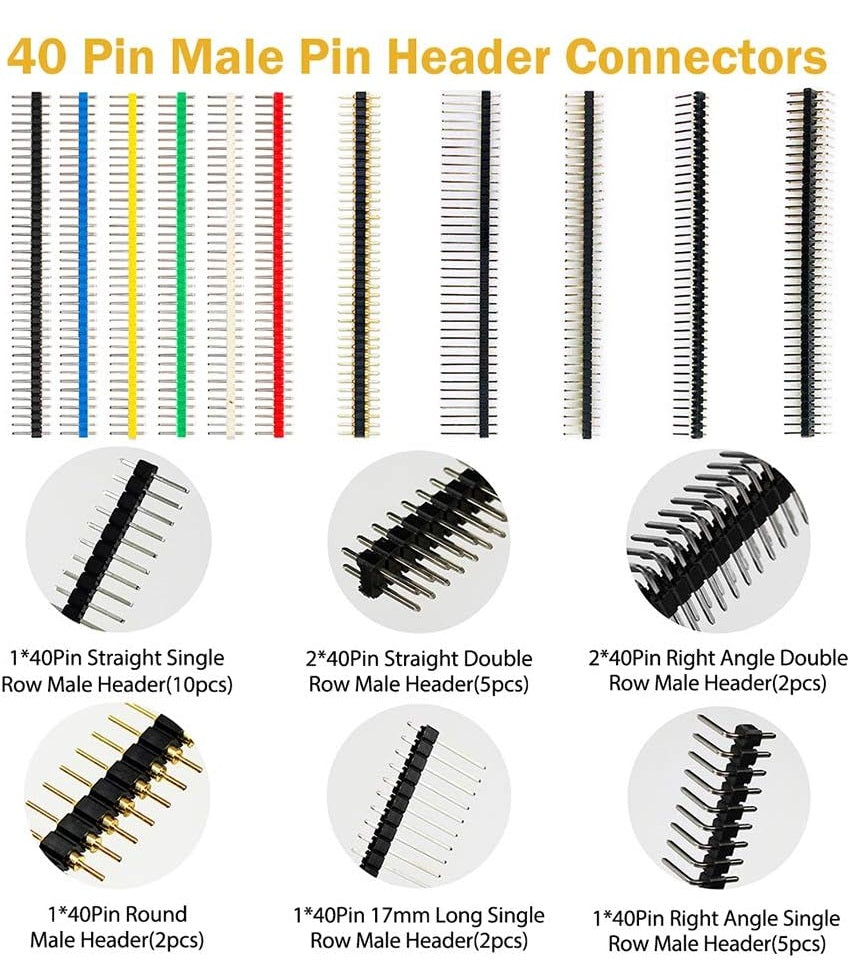 2.54mm 40-Pin Male Berg Strip Connector – Straight & Right-Angle Headers