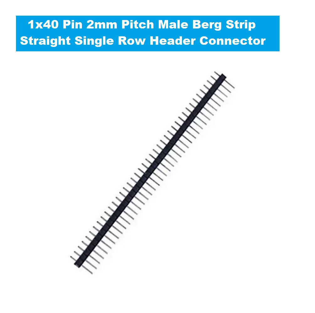 2.54mm 40-Pin Male Berg Strip Connector – Straight & Right-Angle Headers