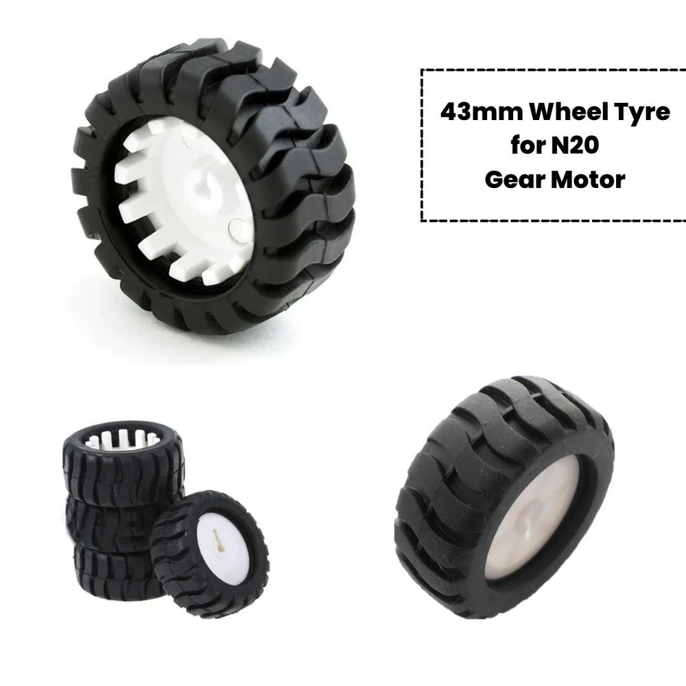 Rubber Wheel Tyre for N20 Gear Motor - Durable and Reliable