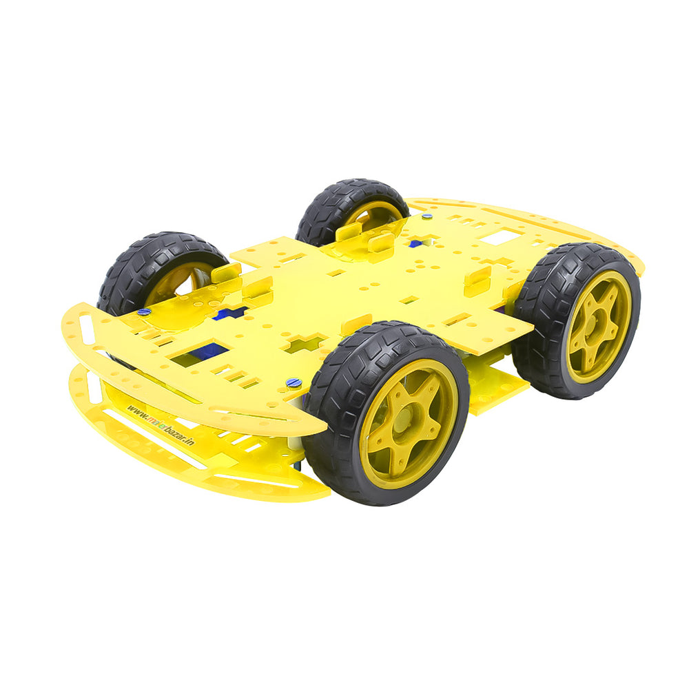 [Coloured] 4WD Smart Robotic Car Four Wheel Drive Kit with Acrylic Cha