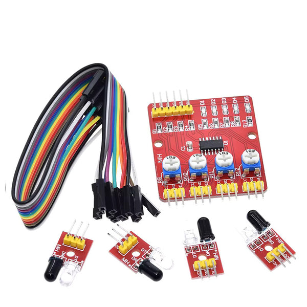 Buy Arduino-Compatible 4-Channel IR Sensor | Line Tracking & Obstacle ...