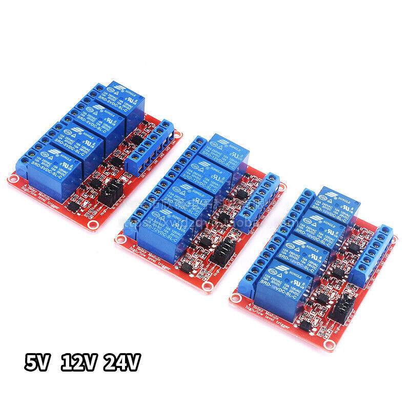 Red Relay Board Module with High/Low Level Trigger Optocoupler