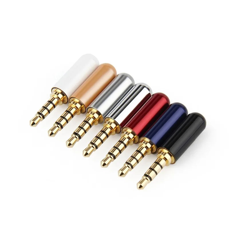 Metal Body Stereo Audio Jack Connector Male