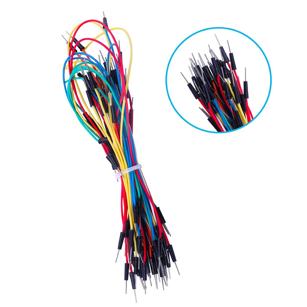 65Pcs Male to Male Jumper Wires – Multicolored Dupont Cables for Breadboard Prototyping