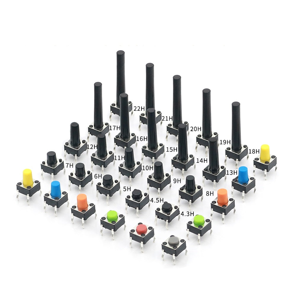 6x6mm DIP Mini Tactile Push Button Switch - 4Legs