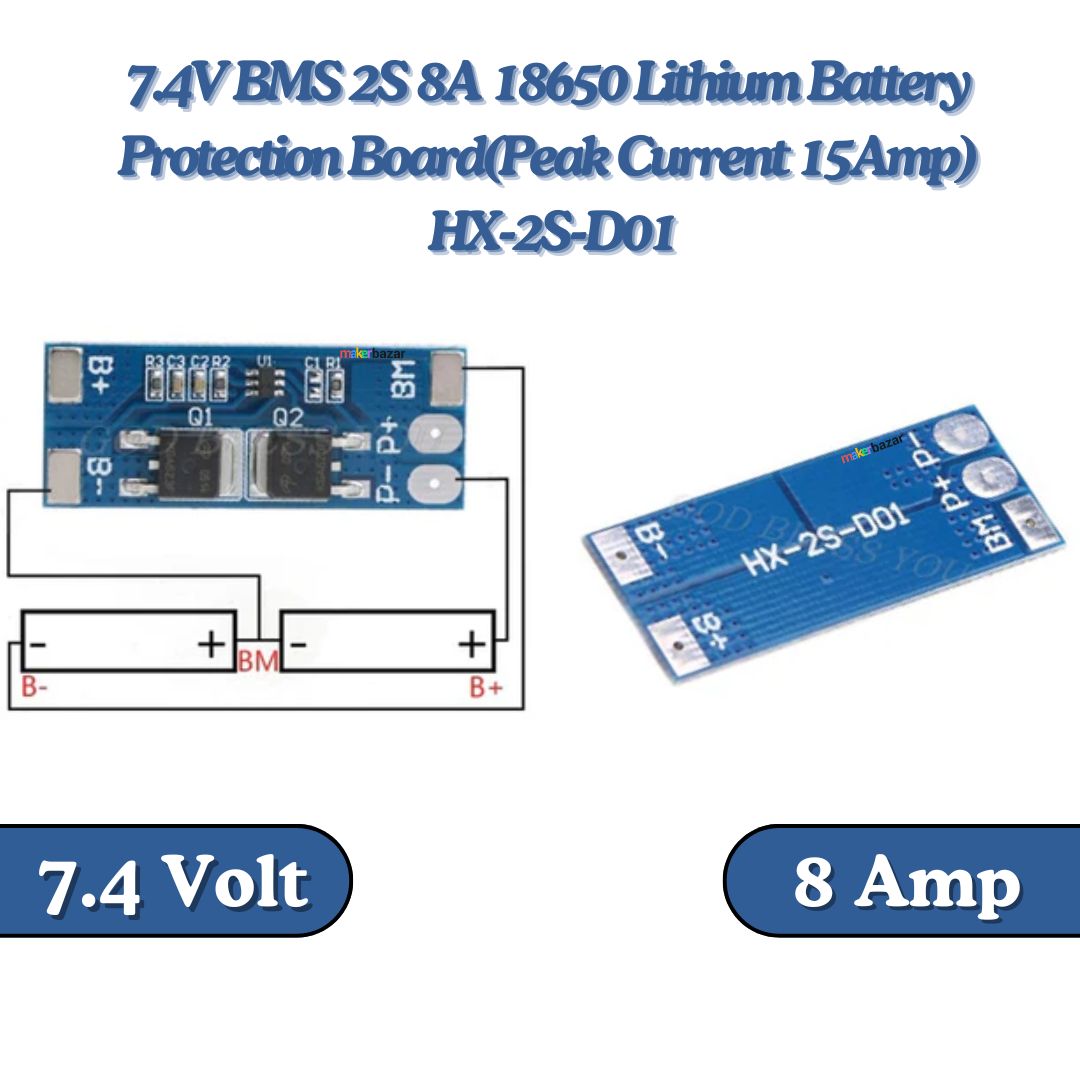Buy 18650 Battery BMS Board with Safety Features | Makerbazar