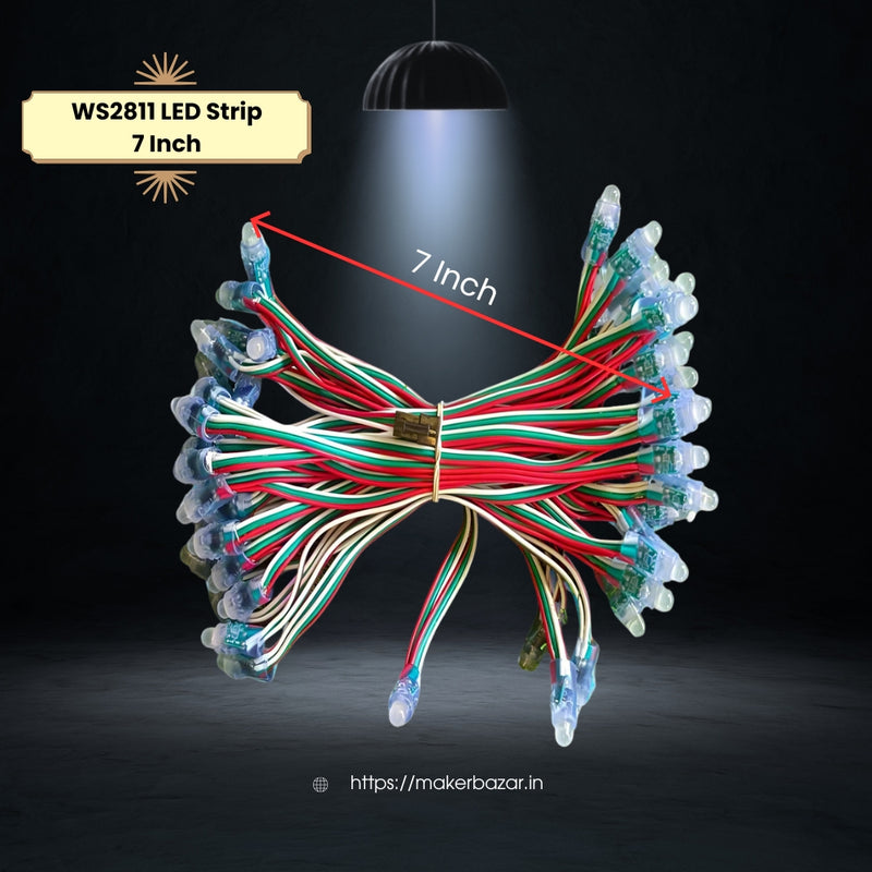 Buy WS2811 Neopixel RGB Waterproof LED Strip – 50 Addressable LEDs for ...