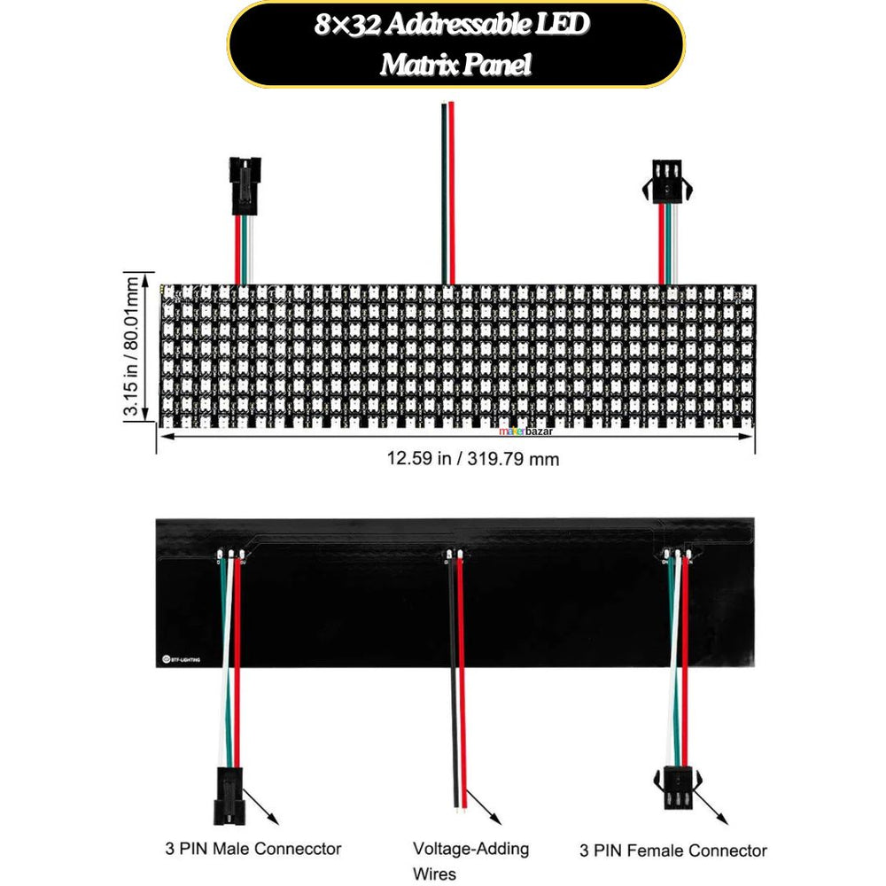 Buy Flexible WS2812B RGB LED Matrix for Project | Makerbazar