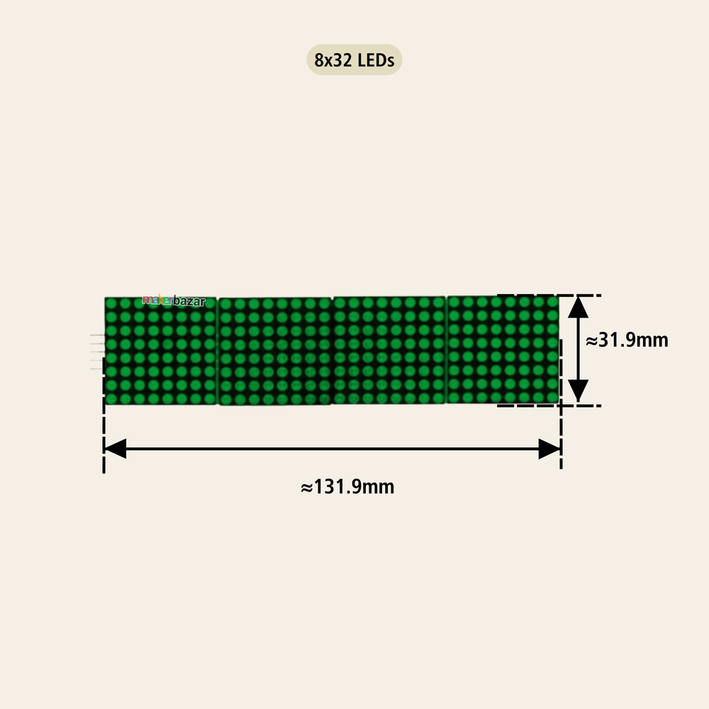 MAX7219 8x32 LED Dot Matrix Display Module