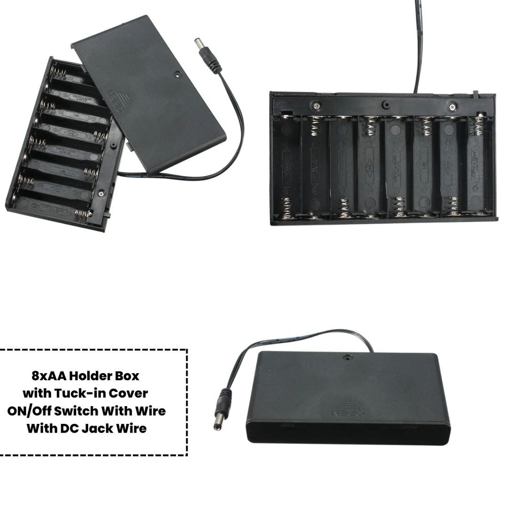 AA Cell Holder Close Plastic Case With Wire - Secure Battery Management