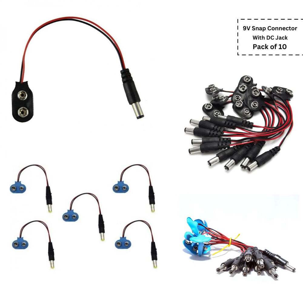 9V Battery Snap Connector: Power Your Projects Easily (Optional: & DC Jack)
