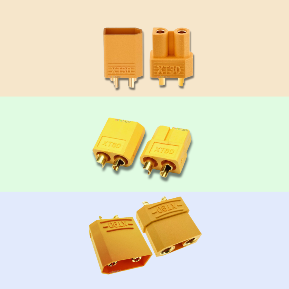 XT-Series LiPo Battery Connectors and Adapters – XT30, XT60, XT90 ...