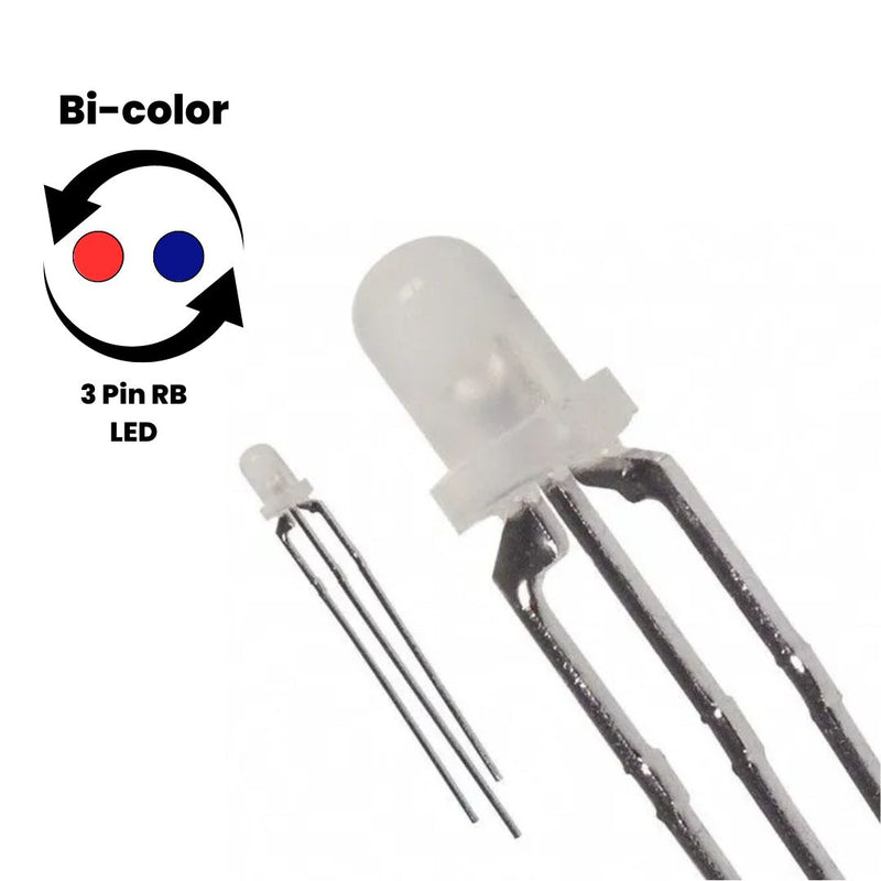 Bicolor 3 Leg DIP LED - Red-Green / Red-Blue