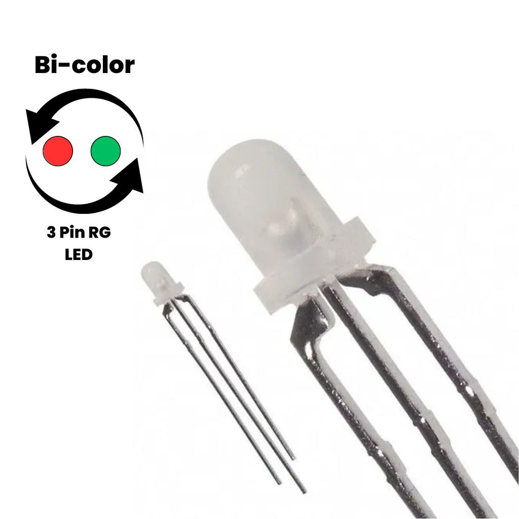 Bicolor 3 Leg DIP LED - Red-Green / Red-Blue