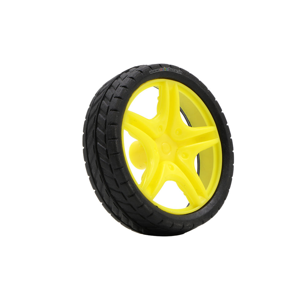 66mmX18mm Robotic Rubber Tyre Wheel for BO Motors