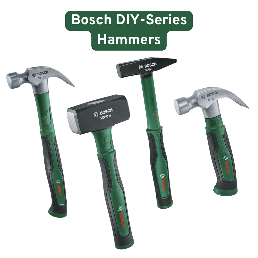 Bosch DIY Carbon-Steel Hammers with Soft-Grip Handle – Durable, Ergonomic