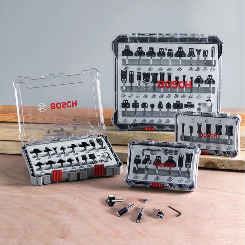 Bosch Router Milling Cutter Bits Set – 6pcs, 8pcs, 15pcs, 50pcs | 1/4 ...