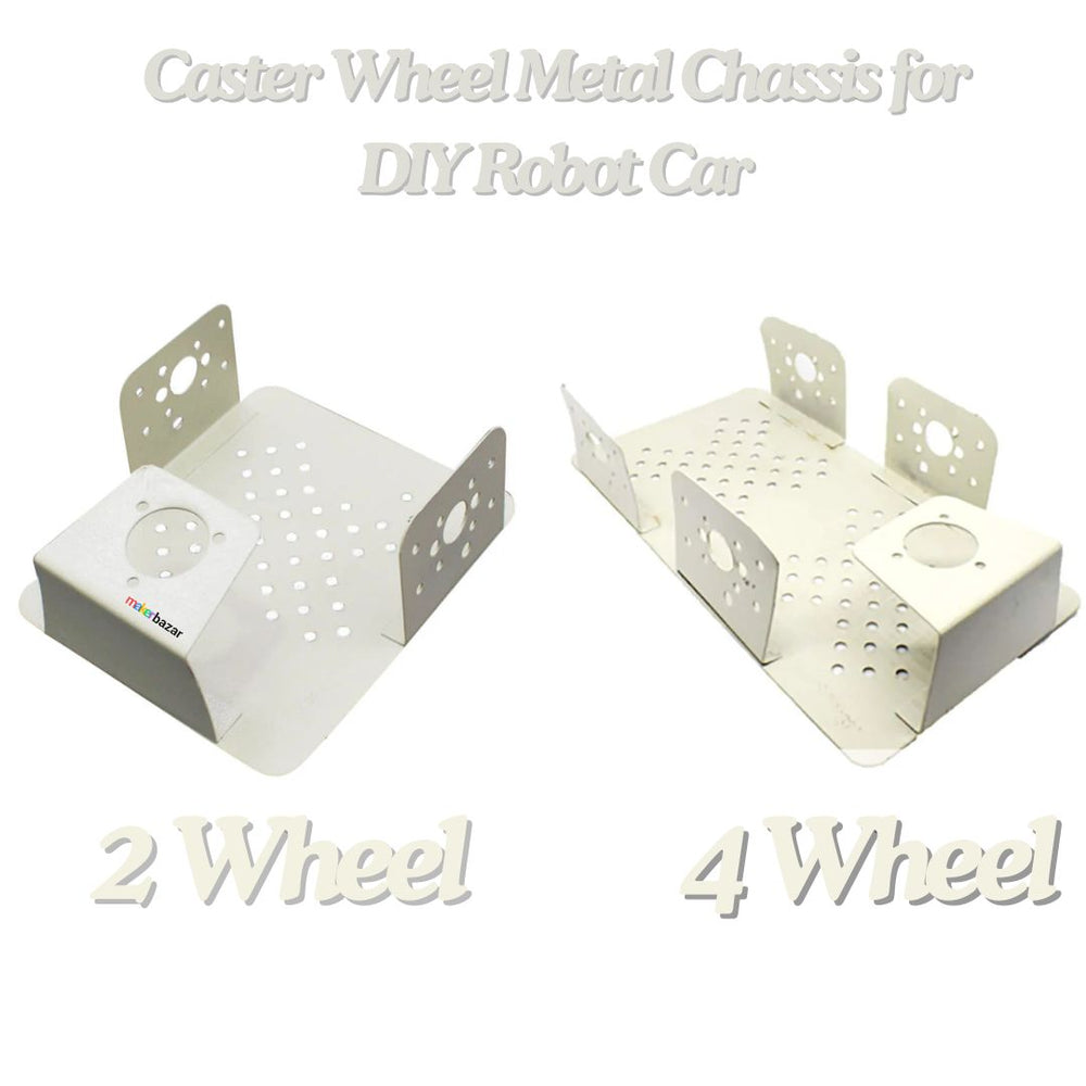 Buy Caster Wheel Metal Chassis for DIY Robot | Makerbazar