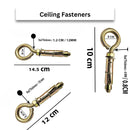 Buy Ultra-Strong 12mm Ceiling Fasteners for Secure Swing, Fan & Heavy ...