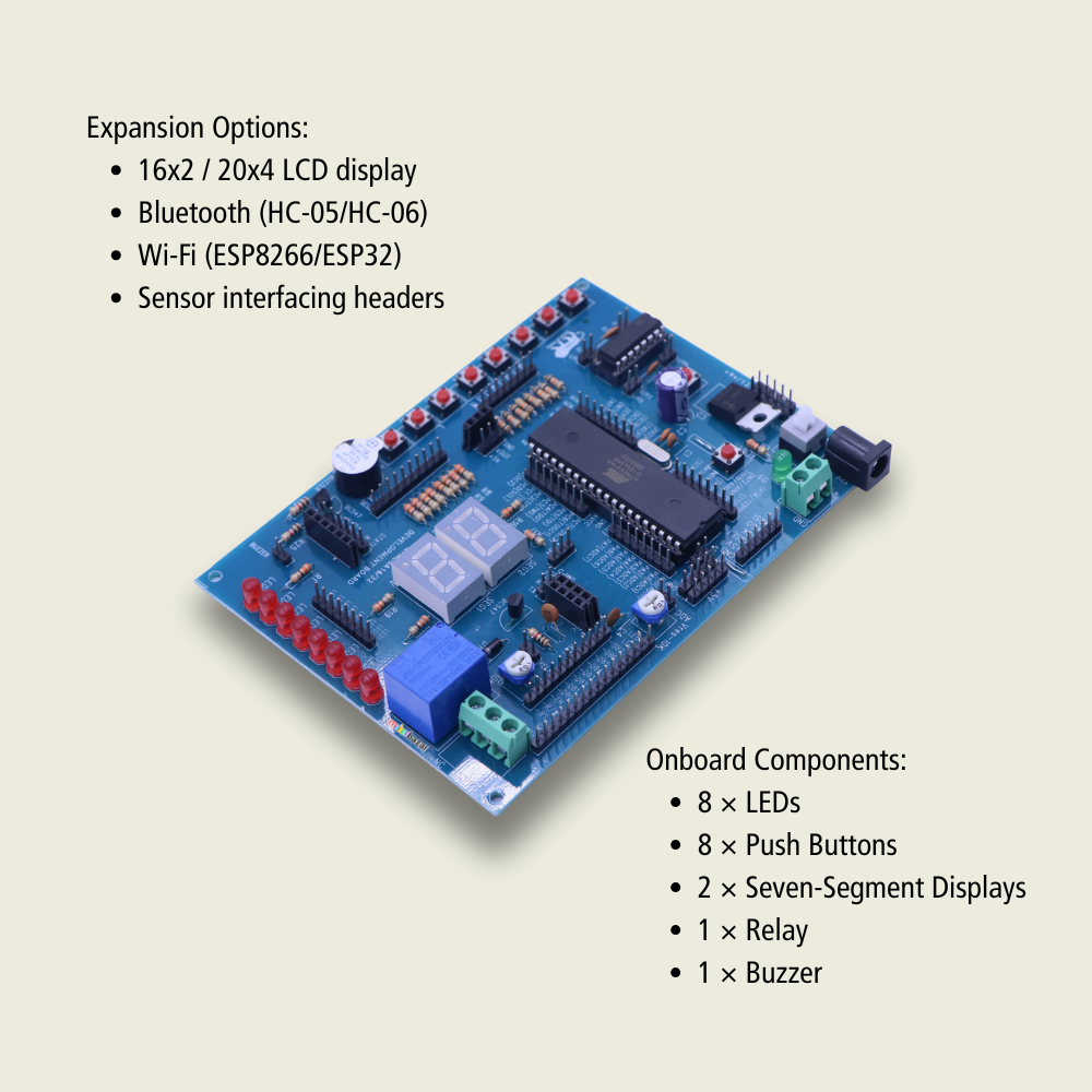 ATmega16/32 Development Board | AVR Microcontroller Training & IoT Kit
