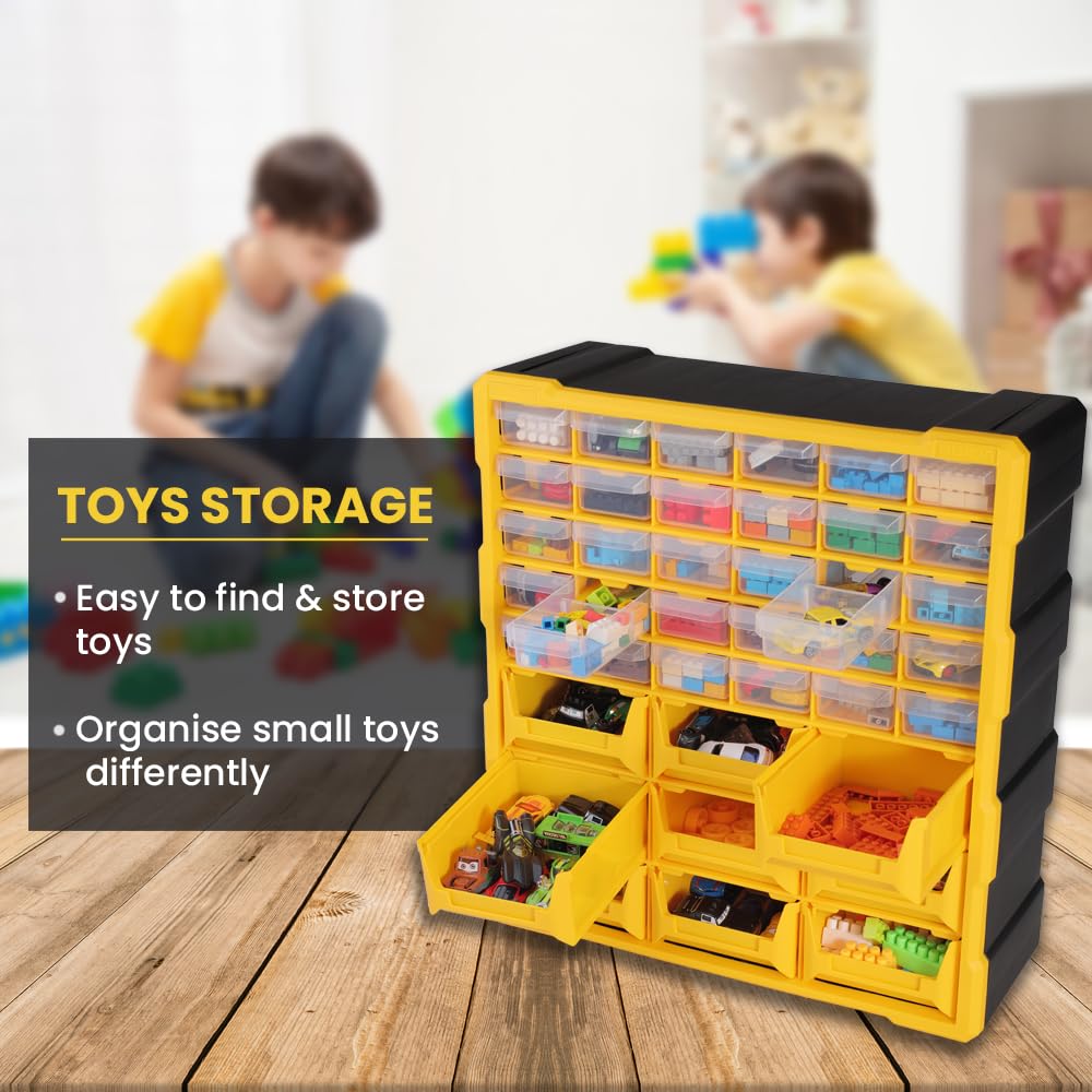 Alkon: ACO-9B30D Component Organizer Box with 9-Bins & 30-Drawers