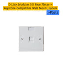 D-Link Keystone I/O Face Plates – Modular Wall Mount for RJ45/RJ11