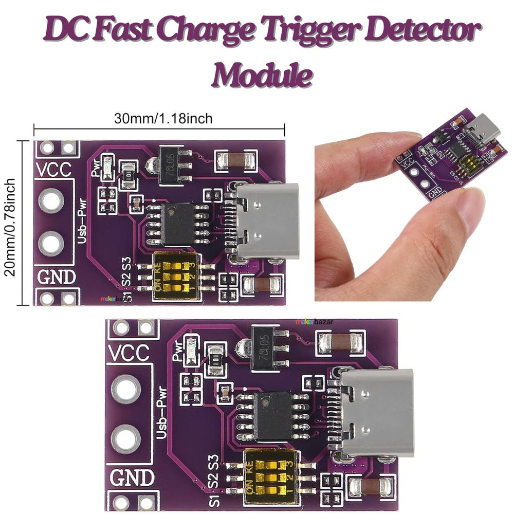 Buy Type-C DC Fast Charge Trigger Module | Makerbazar