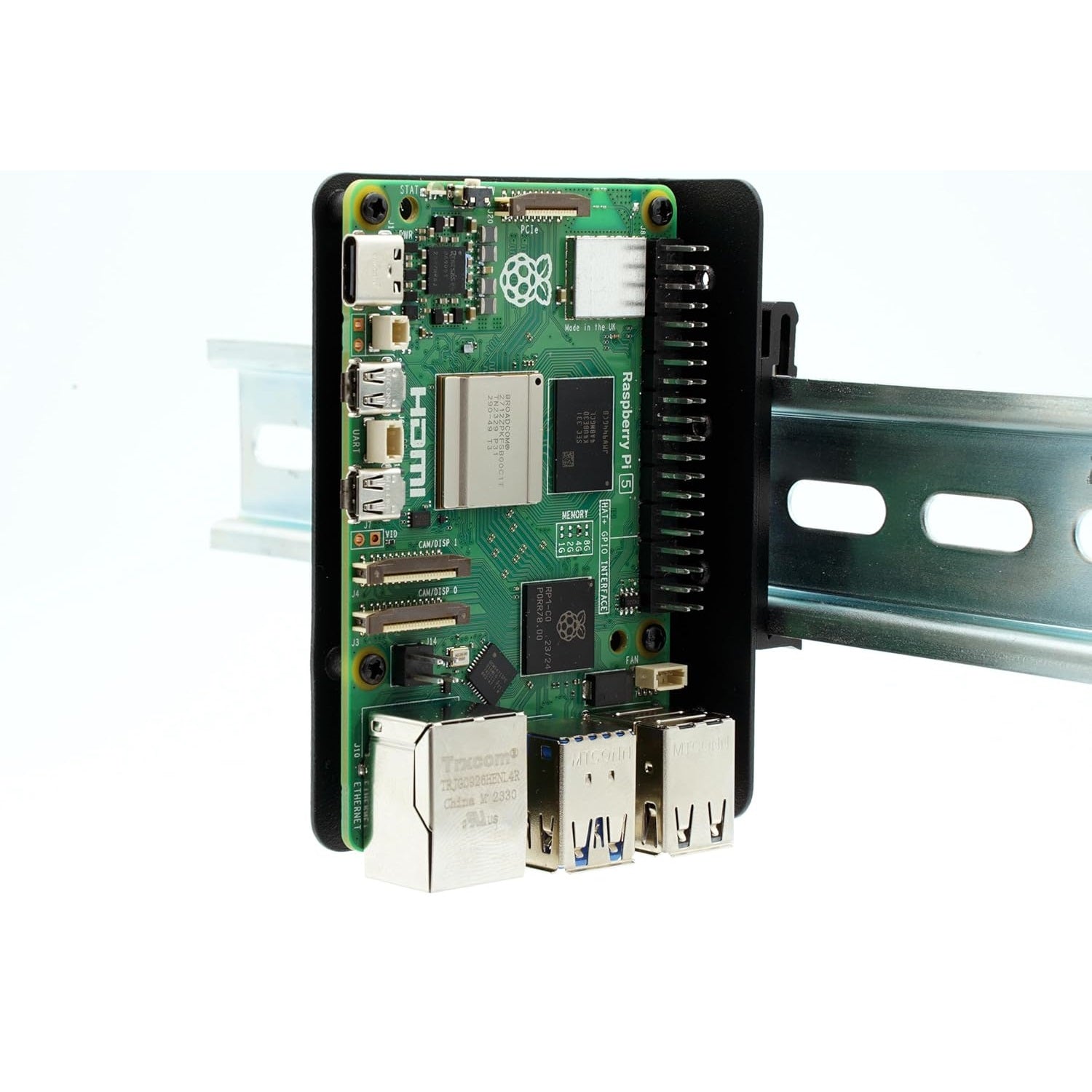 DIN Rail Clip Mount Bracket for Raspberry Pi – Universal Industrial Holder
