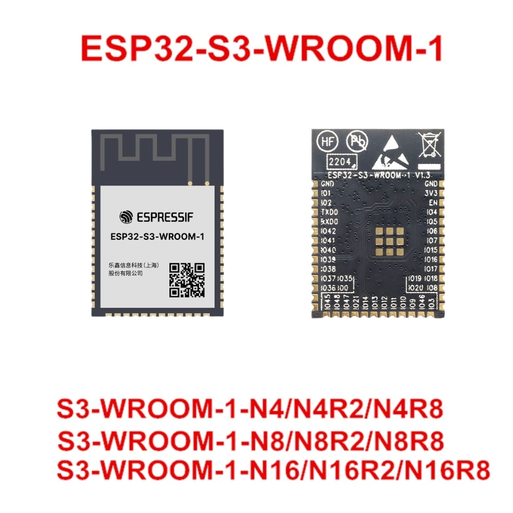 ESP32-S3-WROOM-1 Wi-Fi + BLE 5 Module – Espressif, Dual Core