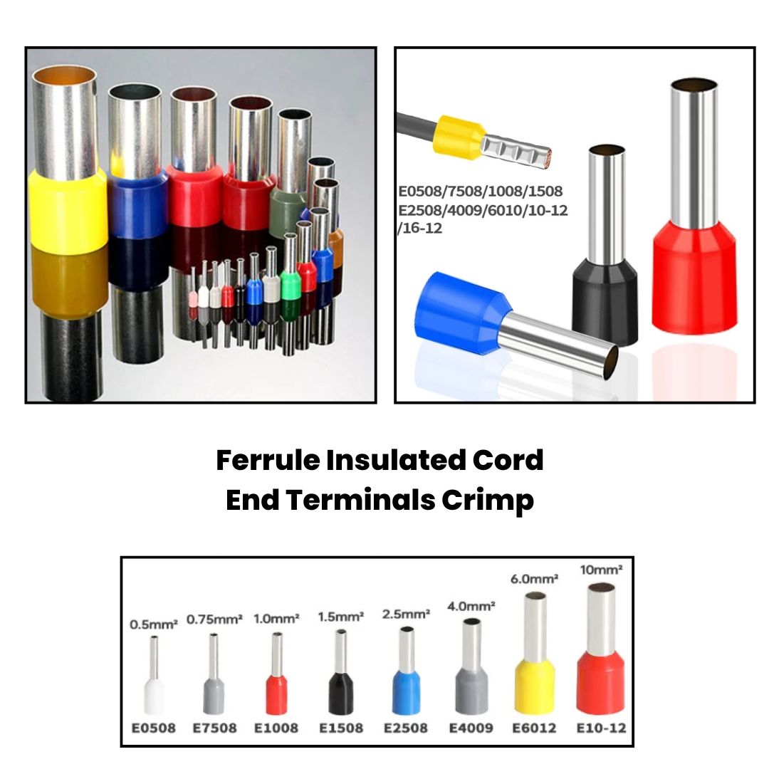 Copper Ferrule Insulated Cord End Terminals - Crimp Connectors
