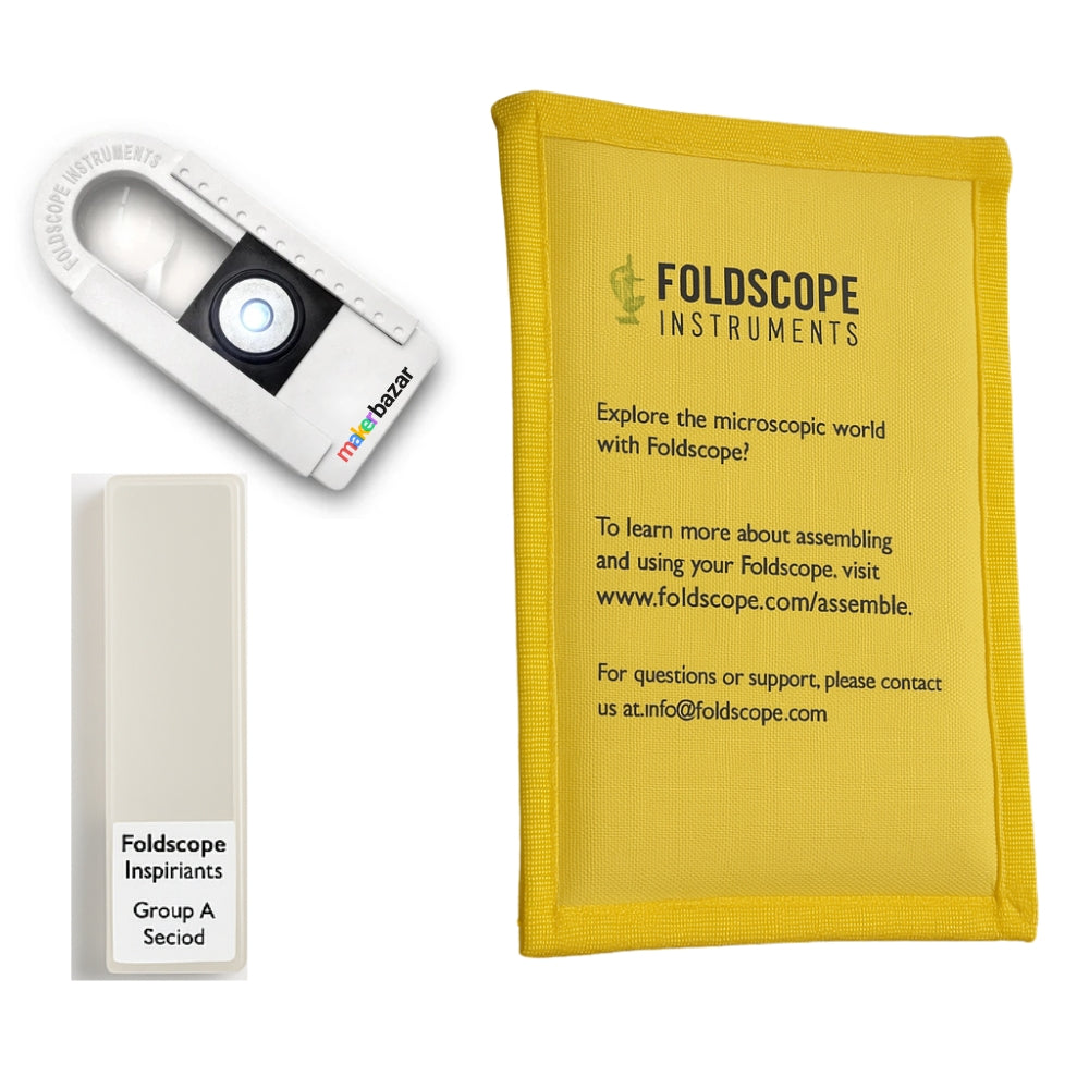 Buy Foldscope Portable Microscope with Slide Set & Accessories